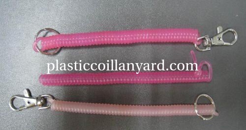 Custom Solid Purple Stretchable 12cm Length Spiral Key Chain Holders supplier