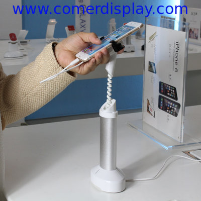 COMER handset phone display stand Anti-theft hiden wire with security gripper