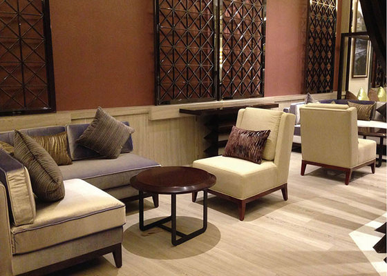 OEM Comfortable Hotel Lobby 2 Seater Sofas Fabric Set For Public Leisure Area