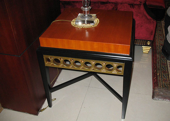 Black Wooden Modern Wood Coffee Tables For 5 Star Hotel Lobby / Bedroom