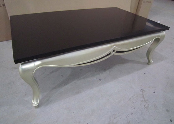 Coffee Table with Golden or Silver Finished Leg Suitable for Luxury Living Room