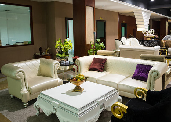 Hand Carved Luxurious Lobby Wooden 3 Seater Sofa With Gold Leaf Finish