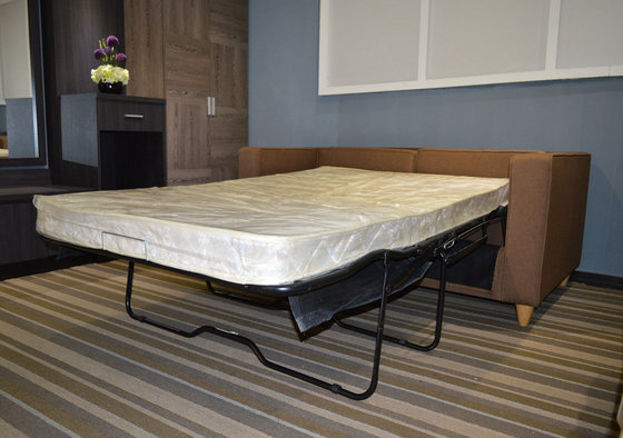 Wood frame , fabric Material Hotel Lobby Sofa Bed with mattress for Modern Hotel