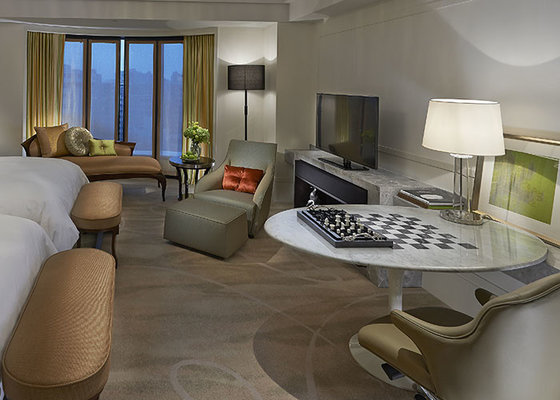 Dark Walnut The Ritz - Carlton Commercial Hotel Furniture  5 Star Hotel Bedroom Furniture Sets