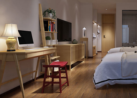 Beech Wood Hotel Guestroom Furniture For Hot Spring Minshuku , Modern Hotel Furniture