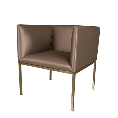 Unique Modern Stainless Steel Frame Leather Accent Chair Custom Hotel Furniture