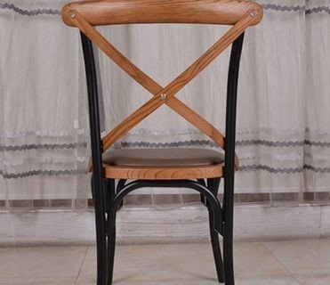 Fashion Restaurant Furniture Wood Stacking Cross X Back Modern Dining Room Chairs