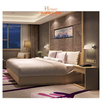 Modern Queen Size Bed Sets for Apartment / 5 Star Hotel Furniture