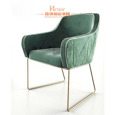 Luxury Hotel Polish Modern Dining Room Chairs / Stainless Steel Dining Chairs with Fabric Decoration