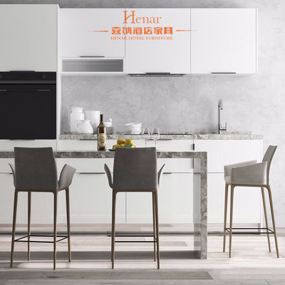 Fashionable Hotel Furniture High Stool Chair For Bar With Metal Foot Rest