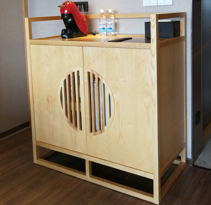 Star Resort Wooden Commercial Hotel Bedroom Furniture / Round Coffee Table