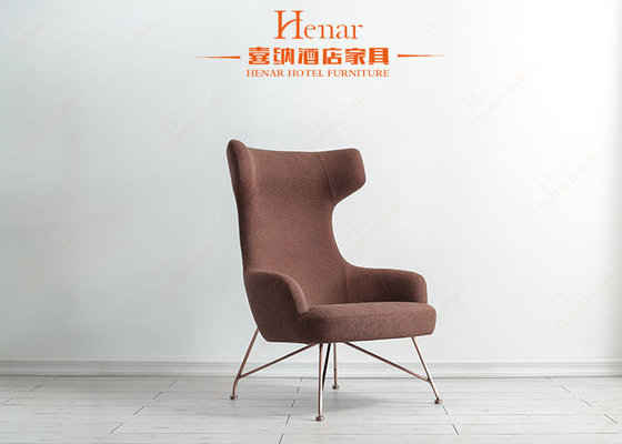 Luxury Italy Noval Hotel Lobby Armless Single Seater / Fabric Leisure Chair