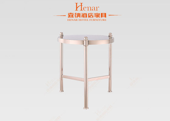 Living Room Sofa Side Small Gold Finish Glass Top End Tables With Stainless Steel Frame