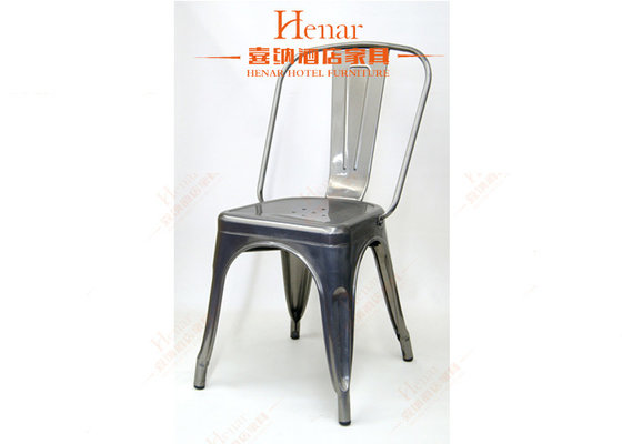 Industrial Vintage Simple Design Restaurant Metal / Wooden Seat Tolix Chair