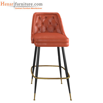 Reception Exquisite Hotel Restaurant Modern Bar Chairs With Tufted Back