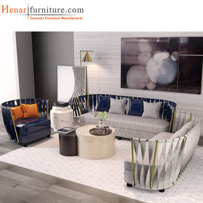Multifunctional Furniture Contemporary Hotel Lobby Sofa with Leather Upholstery