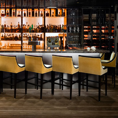 Hotel Restaurant Vintage Casual Bar Stool with Wing Back Style Counter Height