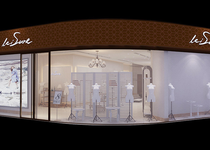 White Retail Clothing Store Furniture , Display Furniture For Retail Stores