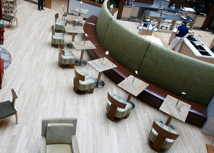 Green Back Half Round Bench / Restaurant Booth Furniture With Brown Pu Leather Seat