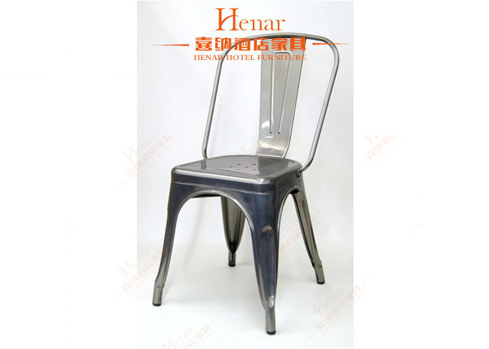 Industrial Vintage Simple Design Restaurant Metal / Wooden Seat Tolix Chair