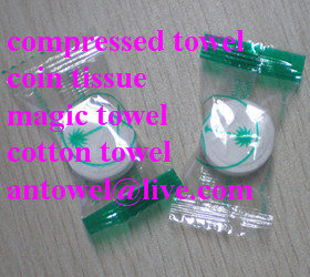 candy packed coin tissue compressed towel