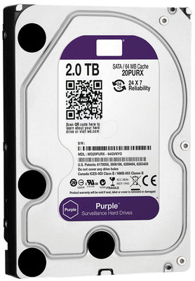 Cavior Purple Internal hard disk for surveillance laptop 7200 rpm WD20PURX