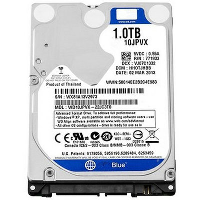 2.5 inch Internal 1TB replace laptop hard drive for Notebook WD10JPVX