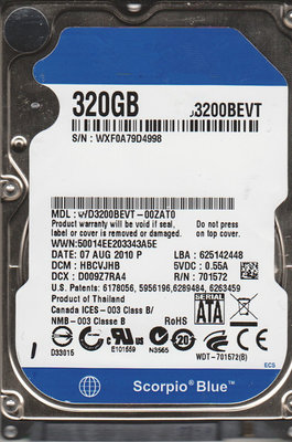 Costom 5400rpm SATA Hard Disk Drive replacement 8MB Cache for LAPTOP PC