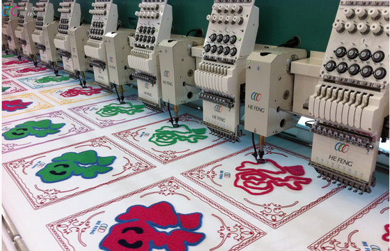 Towel Mixed Flat + Chenille Computerized Embroidery Machine , 18 Head