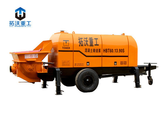 HBT6016 Trailer Mounted Electric Concrete Pump Compact Structure Small Wheel Design