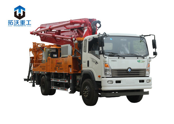 Precision Truck Mounted Concrete Boom Pump Double Cylinder Hydraulic Pumping System