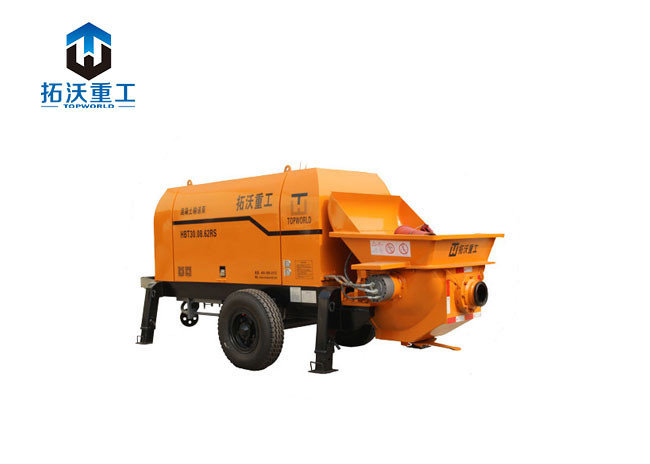 Building Machine Trailer Mounted Concrete Pump , Mobile Concrete Pump