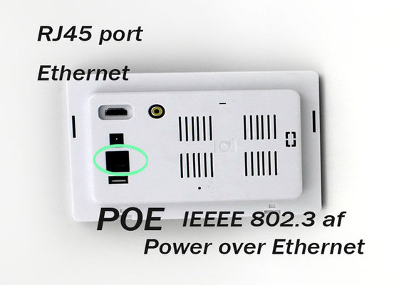 White 7 Inch Wall Industrial Touch Panel PC Support Power Over Ethernet , No Physical Buttons
