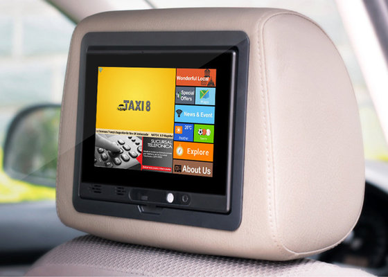 Black Android Media Player Taxi Touch Screen Advertising With WIFI 3G