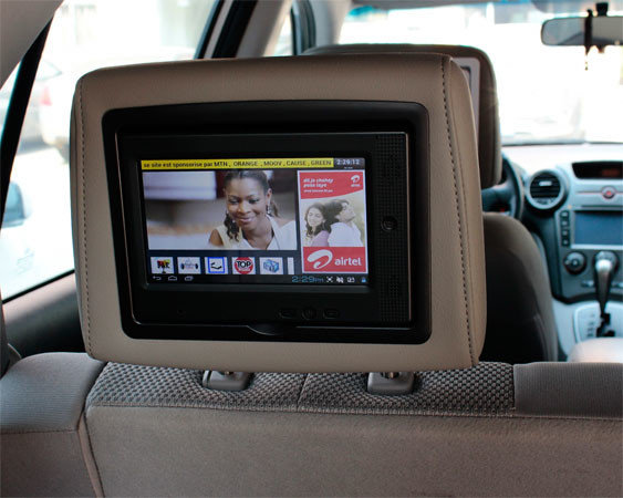 7 Inch Android Taxi Touch Screen With GPS , Motion Sensor , 3G , Advertising Software