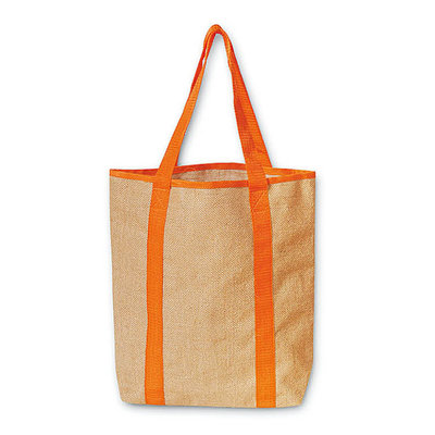Promotional Custom Printed 350gsm Jute Tote Bag OEM Service Accepted