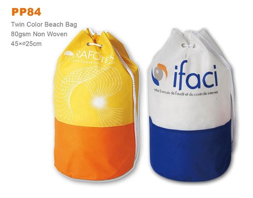 Non Woven Promotional Drawstring Bags , Summer Outdoor Ladies Beach Bag