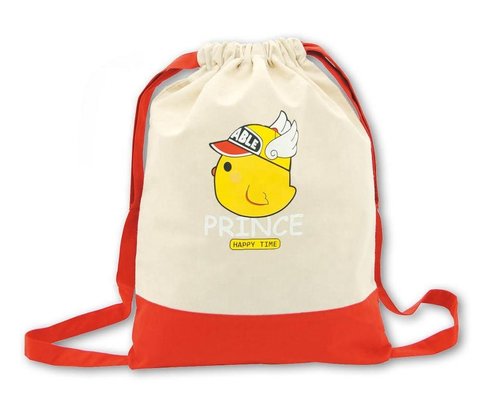 Cartoon Pattern Gym Sack Drawstring Bag / Fabric Drawstring Bags