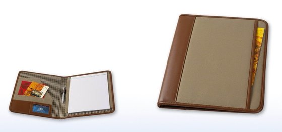 Stylish A4 Zipped Conference Folder , 26x33x1.5cm File / Document Holder