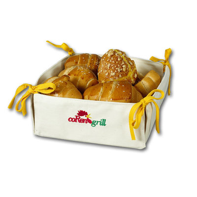 Runde Form-Ausgangsdekor-Gewebe/dekorativer Gewebes-Brot-Korb