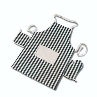 Stripped Pattern Cotton Kitchen Aprons Casual Style Custom Cooking Apron