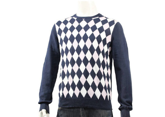 V Neck Argyle Pattern Mens Knit Sweater Fall And Winter Designer M L XL XXL