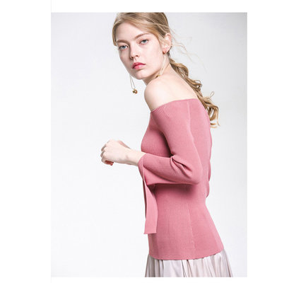 Strapless Collar Womens Knit Sweater Pullover Drop Shoulder Type S M L Size