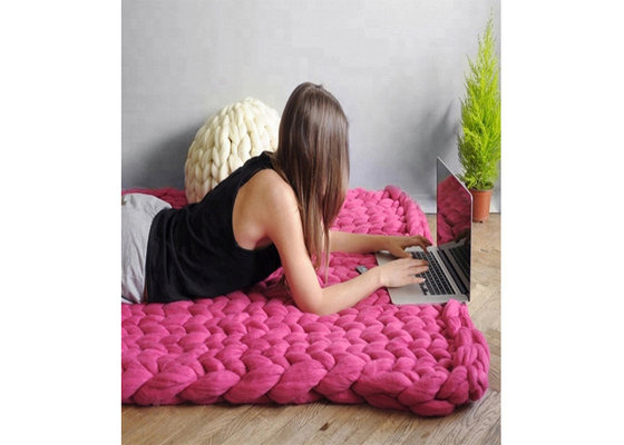 Pure Cotton Wool Warm Winter Accessories Thick Large Arm Hand Heavy Wool Blanket
