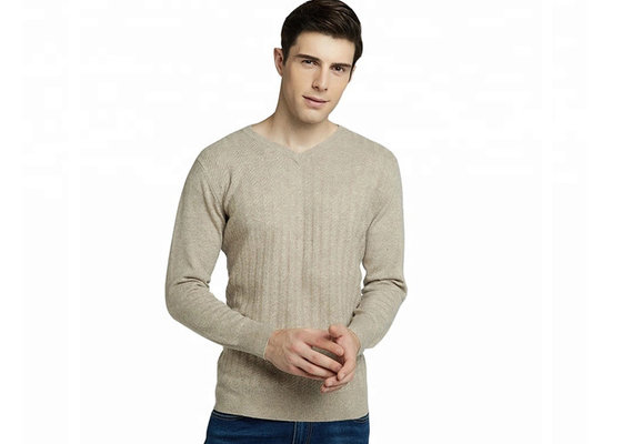 Casual S - 2XL Size Black V Neck Cable Knitted Jumper Sweater Mens For Spring