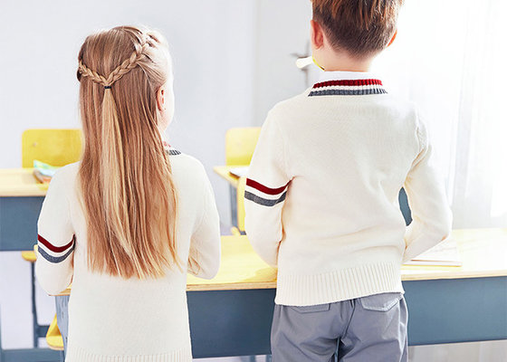 Basic 100 Cotton Button Down V Neck School Cardigans For Boys And Girls In Primary School