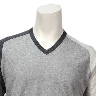 Mens Thin And Light V Neck Knitted Splicing Jumper For Spring And Autumn