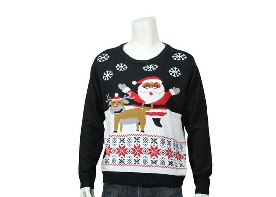 Home Christmas Features Patterns Knitted Funny Xmas Sweater In Customized Size