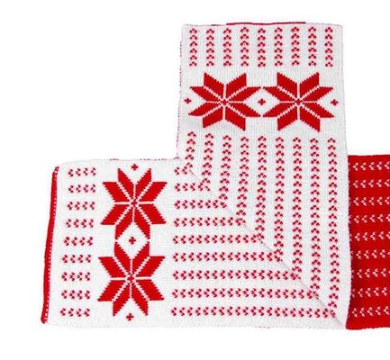 Pure Acrylic 12 Gauge Warm Winter Accessories Red Christmas Beanie And Scarf Set