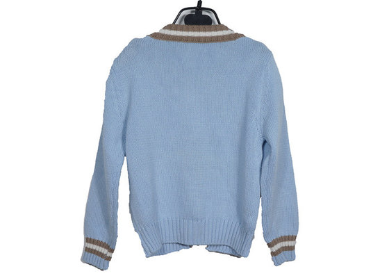Blue Children Winter Autumn Cable Kids Knit Sweater Cardigan Clothing For Boy